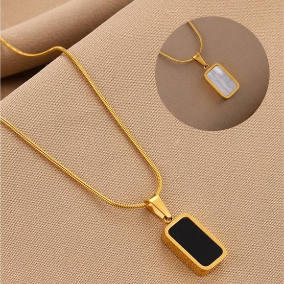 Jewelry | Gold Plated Stainless Steel Double Sided Necklace | Poshmark
